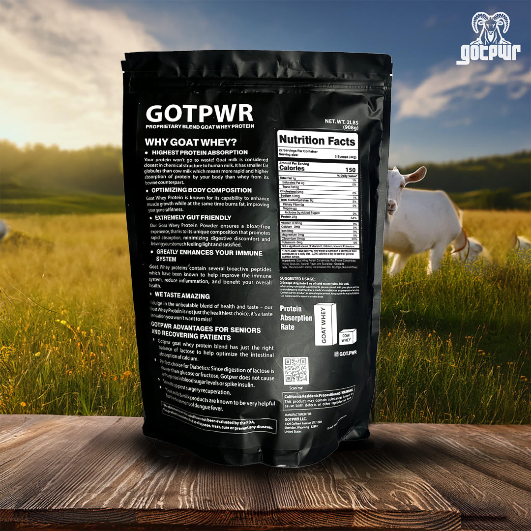 Goats Whey Protein Powder - Vanilla 2lbs | Gut-Friendly & Gluten-Free ...